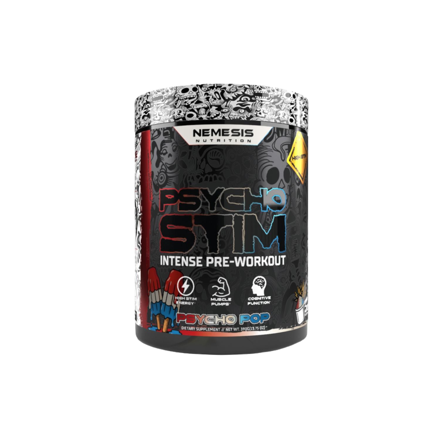 Nemesis Nutrition Psycho Stim – High Stim Pre-Workout (US Import) – Gym ...